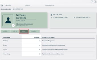 Learner Details Overview