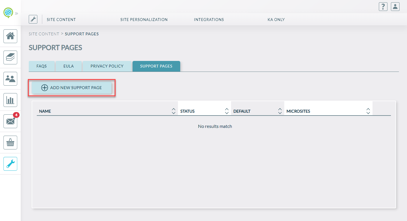 FAQ, EULA ,and Support Pages