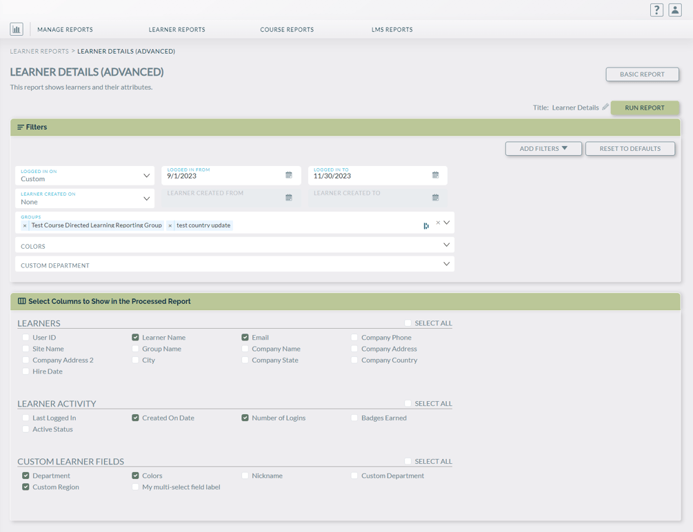 Reporting Overview