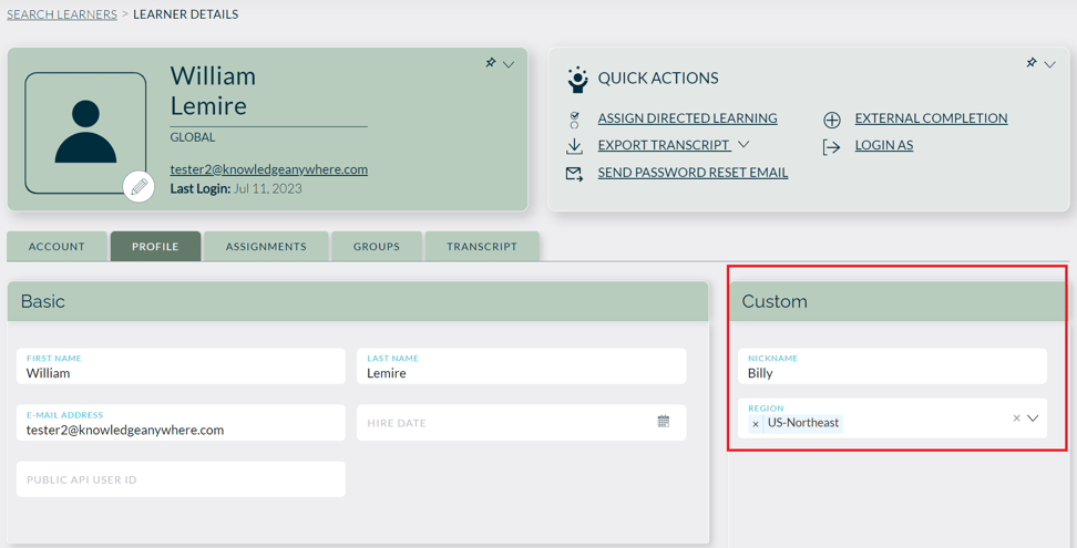 How do I Set and Use Custom Profile Fields?