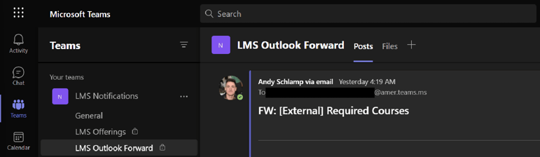 Microsoft Teams LMS Integration (For Learners)
