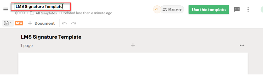 How to setup a Digital Signature Document