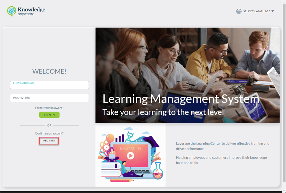 How do I use my registration code to create a new account and sign in?