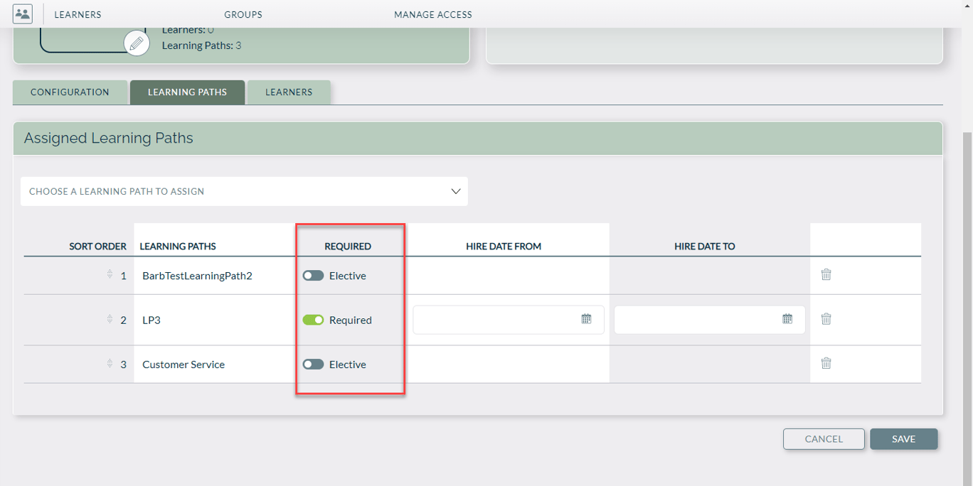 Managing Learner Groups and Assigning Learning Paths to Groups