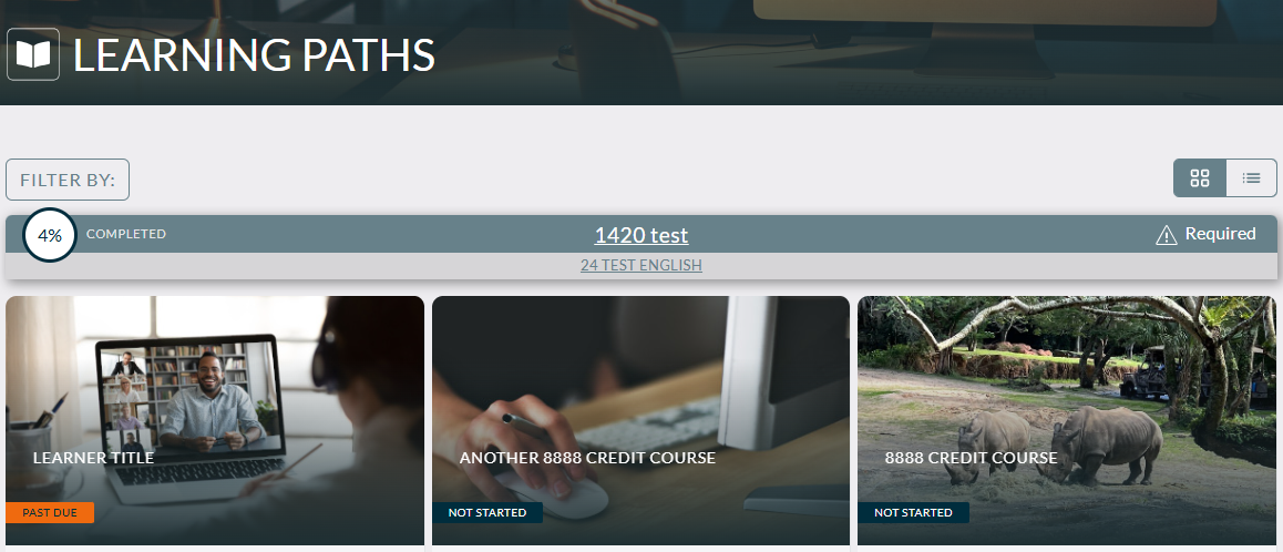 Learning Path Page Alternate View